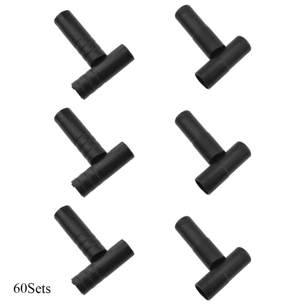 Hao Pro 5mm Diameter Plastic Brake Cable Cap and 4mm Shift Cable Cap Prevent Fraying Easily Replace Less Interference Bicycle Housing Ferrule Wire Crimp Black 60 PCS for Mountain Bike Road Bike