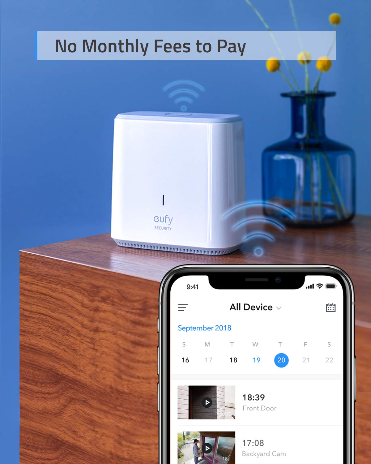 eufy Security, eufyCam E, Wireless Security Camera, 365-Day Battery Life, 1080P HD, 2-Way Audio, IP65 Weatherproof, Indoor and Outdoor Use, Add-On Camera, Requires HomeBase or HomeBase E