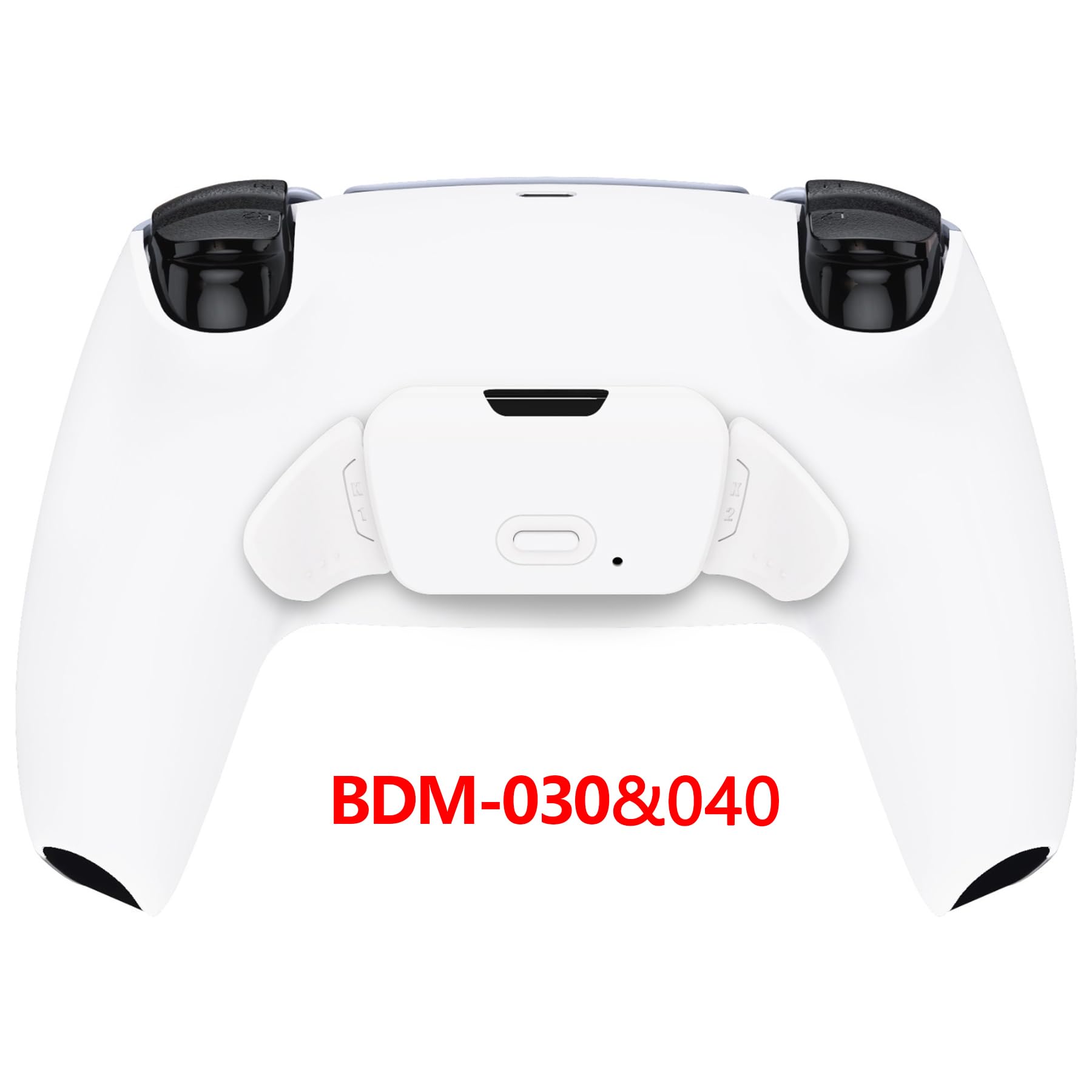 eXtremeRate White Back Paddles Programable RISE Remap Kit for PS5 Controller BDM-030 040, Upgrade Board & Redesigned Back Shell & Back Buttons Attachment for PS5 Controller - Controller NOT Included