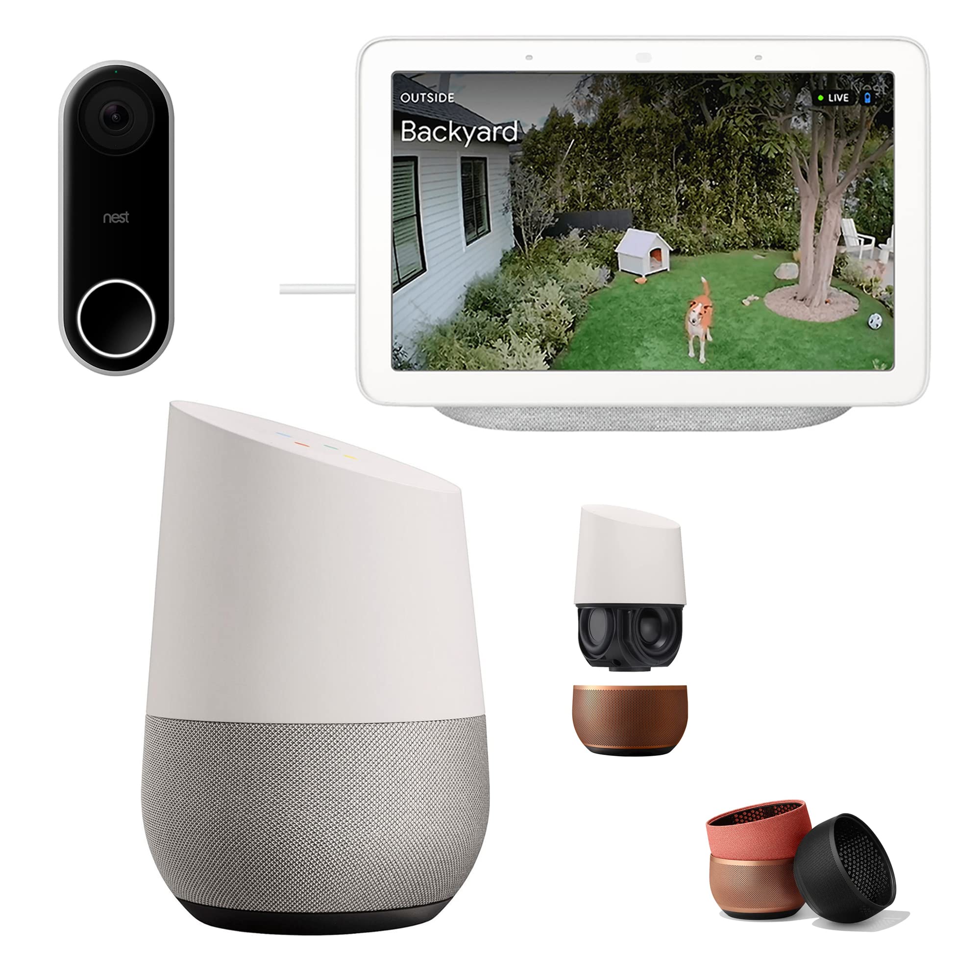 Google Nest (Wired) Wi-Fi Video Doorbell with Audio Speaker and Power Adapter Bundle