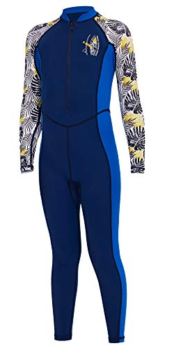 Full Cover Wetsuit for Toddler Quick Dry Thermal Swimsuit Sun UV Protection Bodysuit Zip Stretch Wet Suits for Diving Swimming