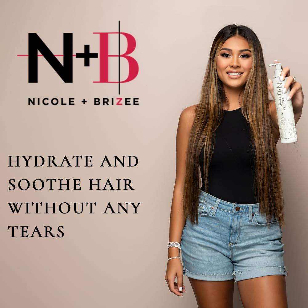 N+B Tearless Collection | Gentle Tear Free Formula | Safe for ALL Ages | Certified Organic Ingredients | USA Made (Shampoo/Conditioner/Detangler)