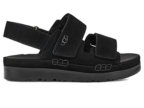 UGG Girls K GOLDENSTAR Slingback Sandal, Black, 13 Little Kid
