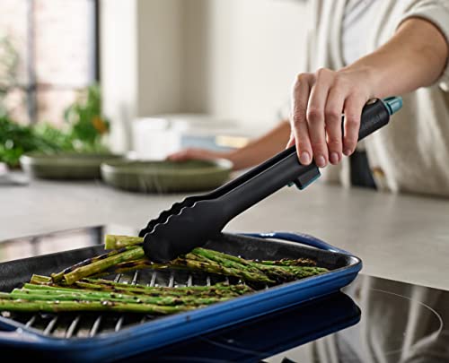 Joseph Joseph Duo Lockable Tongs Hygienic with Integrated Tool Rest & Non-Slip Feet, Suitable for Non-Stick Cookware, Heat-Resistant