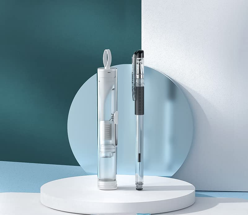 HSF Travel Toothbrush, Mini Toothbrush Set Toothbrush Toothpaste All-in-one Combination ( White), Suitable for Business Trips, Office, Tourism, Camping, Wild Survival, etc