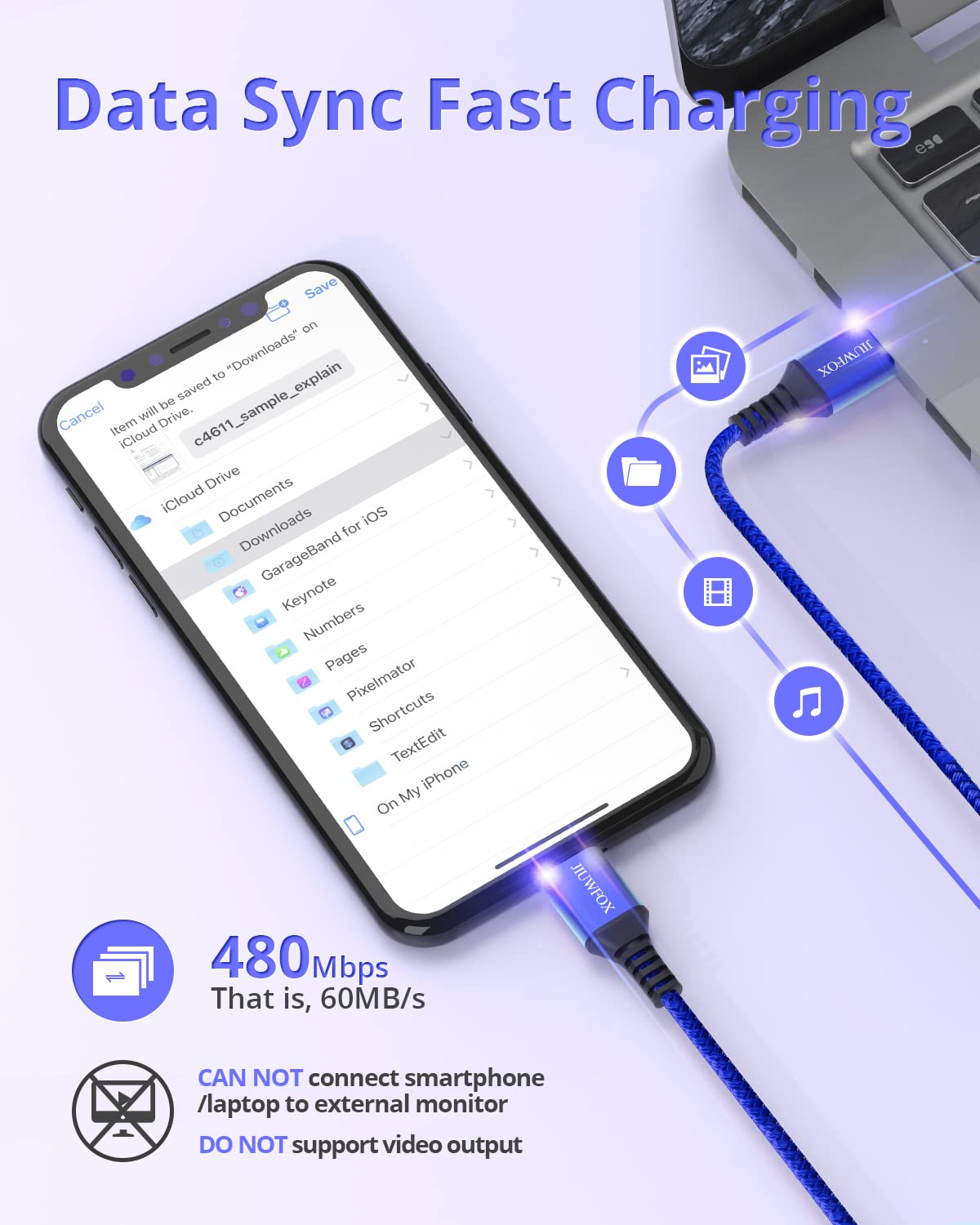 JIUWFOX USB C to USB C Cable 3ft (3 Pack), 60W C to C Cable Fast Charging for iPhone 16/15, iPad Air, iPad Mini, iPad Pro, MacBook Pro, MacBook Air, Samsung S24 S23