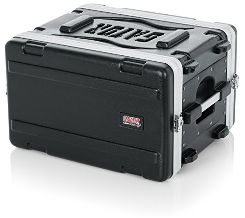 Gator Cases Lightweight Molded 6U Rack Case with Heavy Duty Latches; Shallow 14.25" depth, 6U (GR-6S)