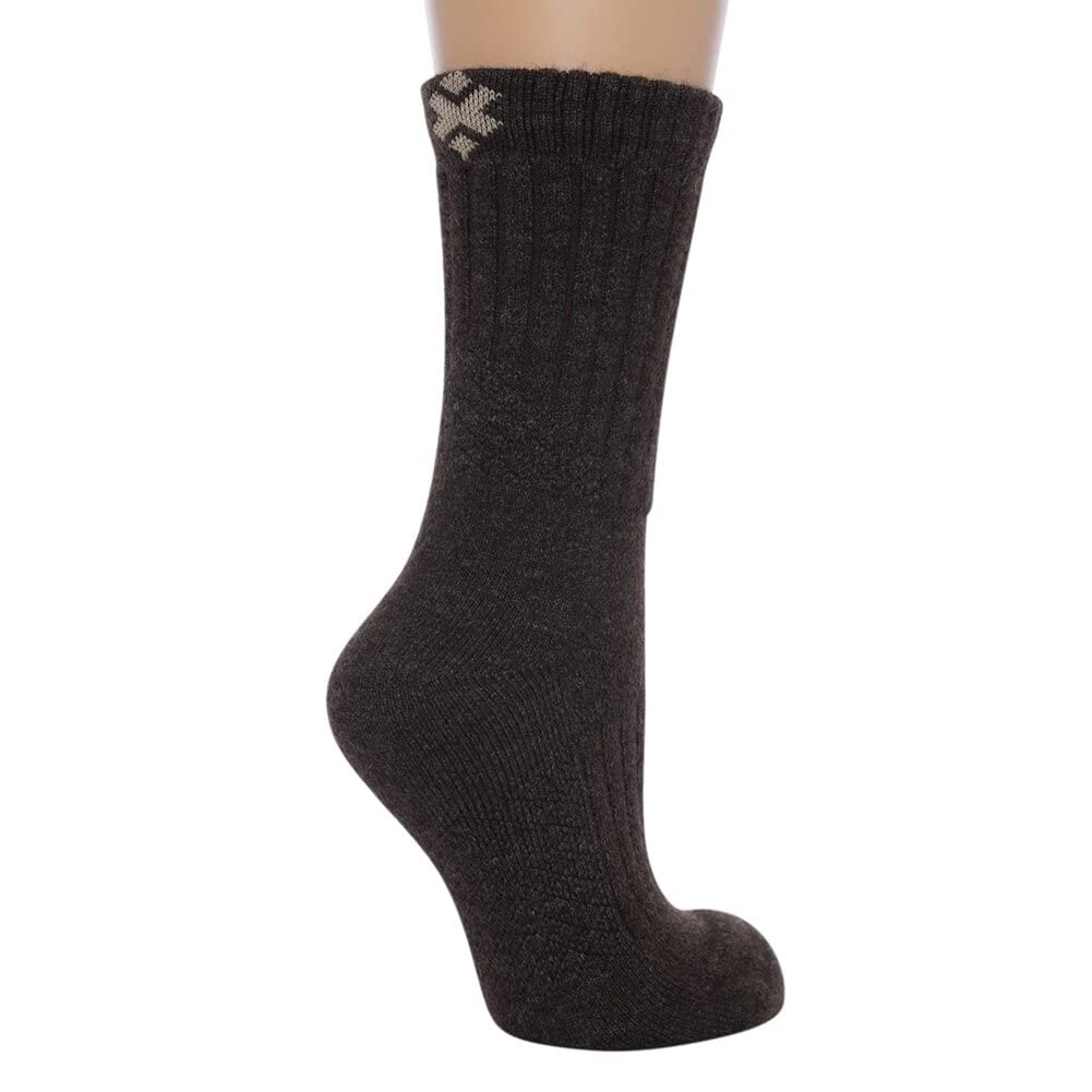 Happy Yak Socks, The Purist, Brown, 80% Yak Cashmere, Extra Large