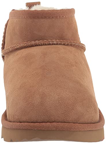 UGG Girls Kids' Classic Ultra Mini Fashion Boot, Chestnut, 4 Big