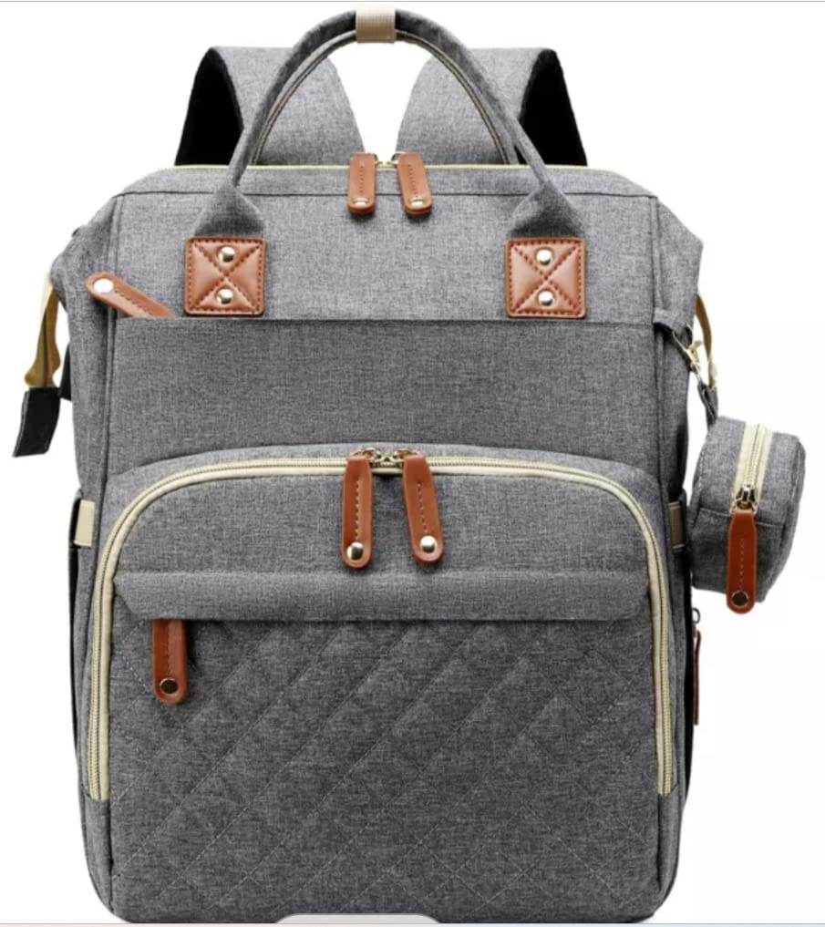 KLEINER Diaper Bag Backpack, Diaper bag, Baby diaper bag, Baby Diaper Backpack, Backpack Diaper tote with pacifier compartment and USB charging cord (Gray)