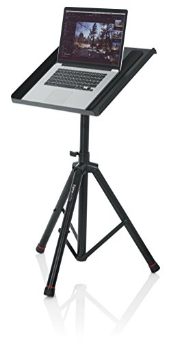 Gator Frameworks Heavy Duty Deluxe Adjustable Multi-Media Gear Stand Featuring 100x100 Vesa Mounting Brackets | Ideal for Laptops and more; Min/Max Height - 36"/48" (GFW-UTL-MEDIATRAY2)