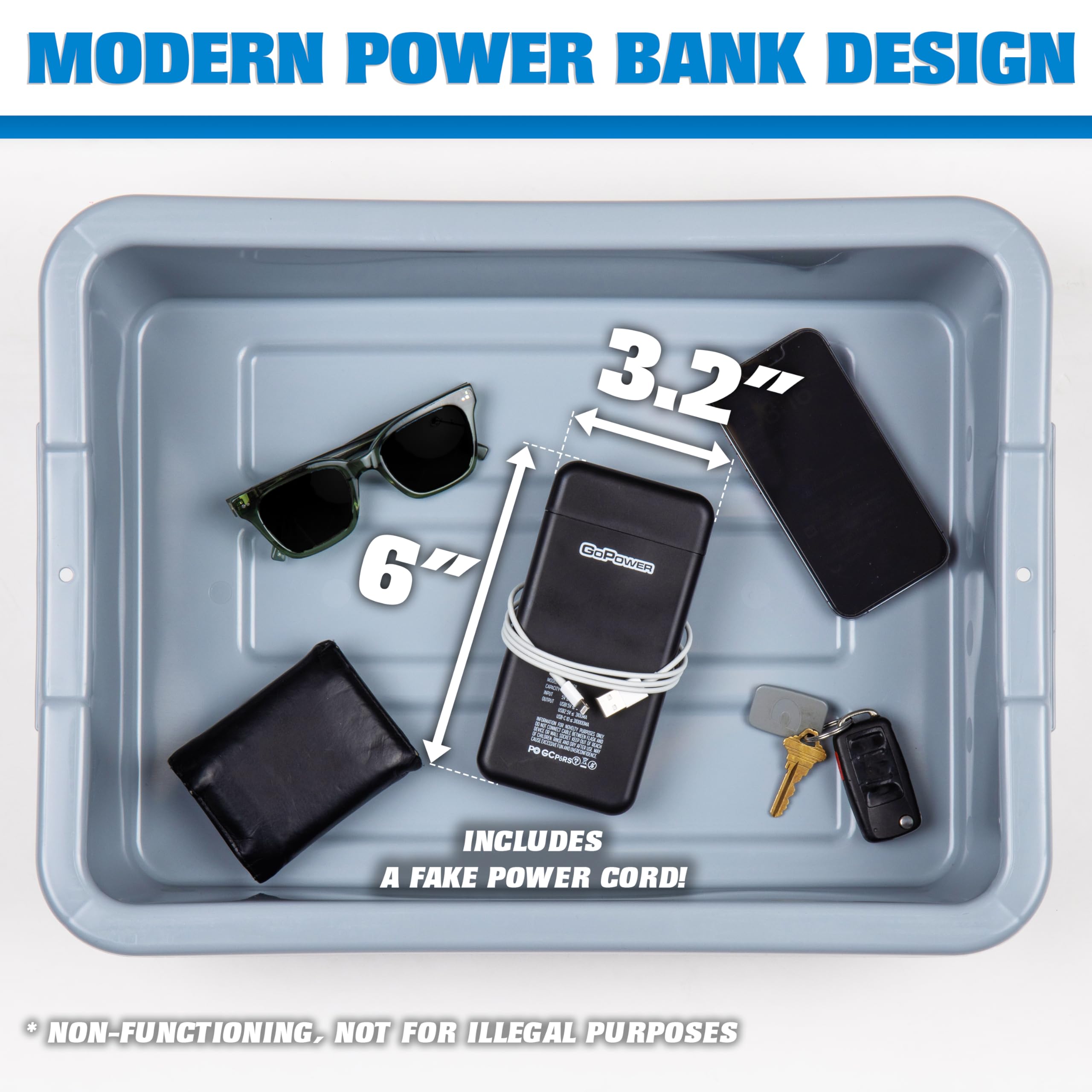 GoPong Power Bank Flask - 8 oz Hidden Alcohol Container - Includes Funnel and Liquor Bottle Pour Spout