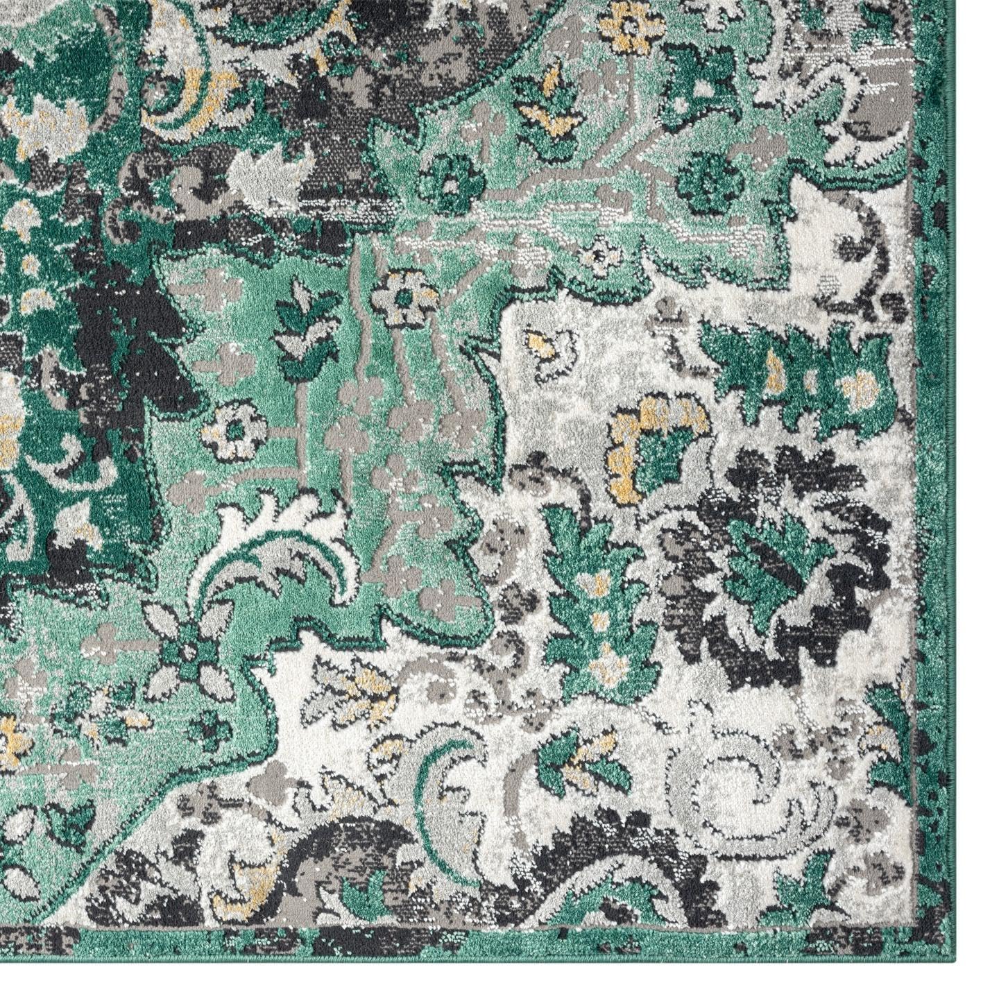 LUXE WEAVERS Moroccan Medallion Green 8x10 Area Rug