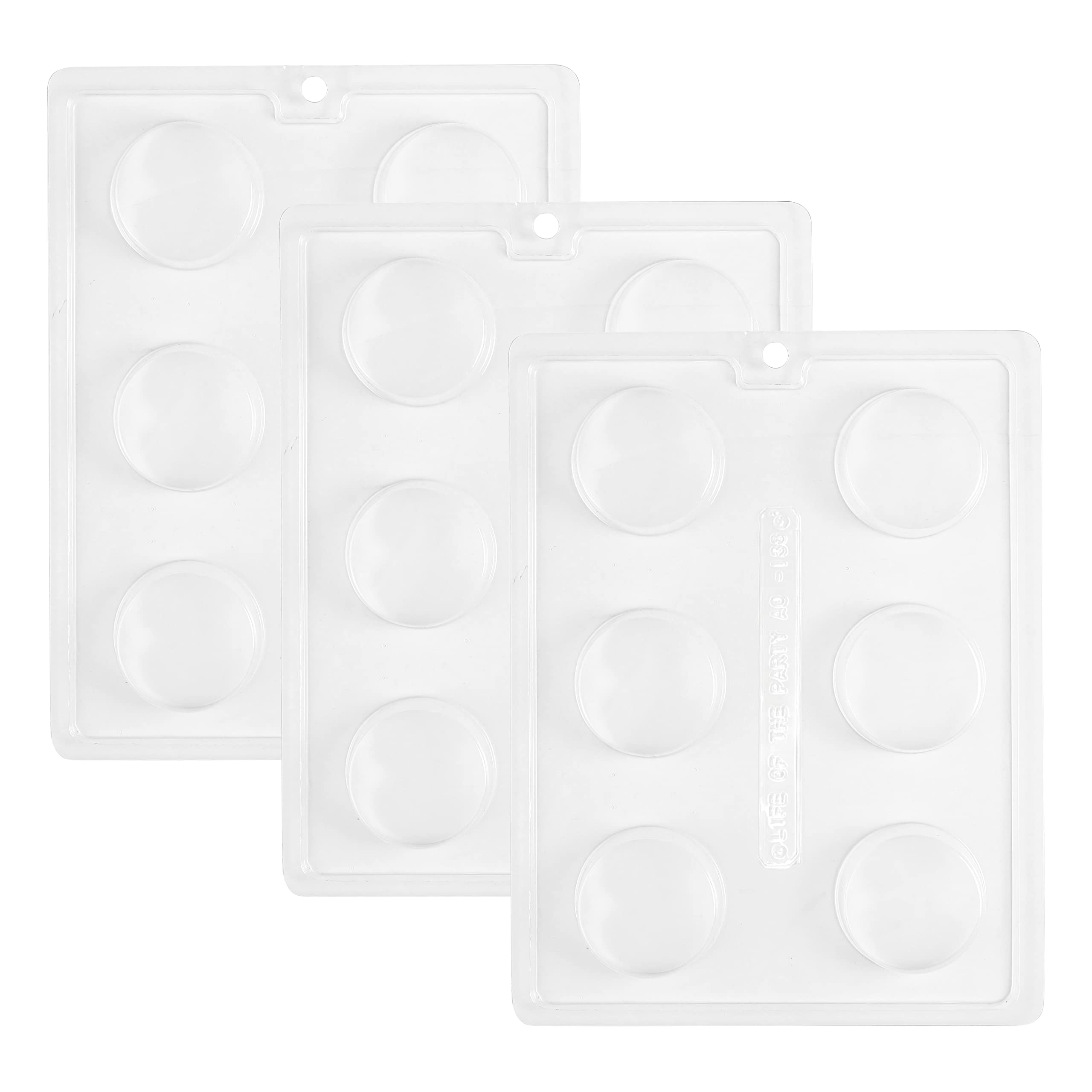 Kedudes Cookie Molds Compatible as Oreo Molds, Plain or Chocolate Covered - Round Molds for Candy, Cookies and Chocolate, and Even Soap Molds - Made from Non-Toxic Plastic (3 Pack, 6 Cylinders)