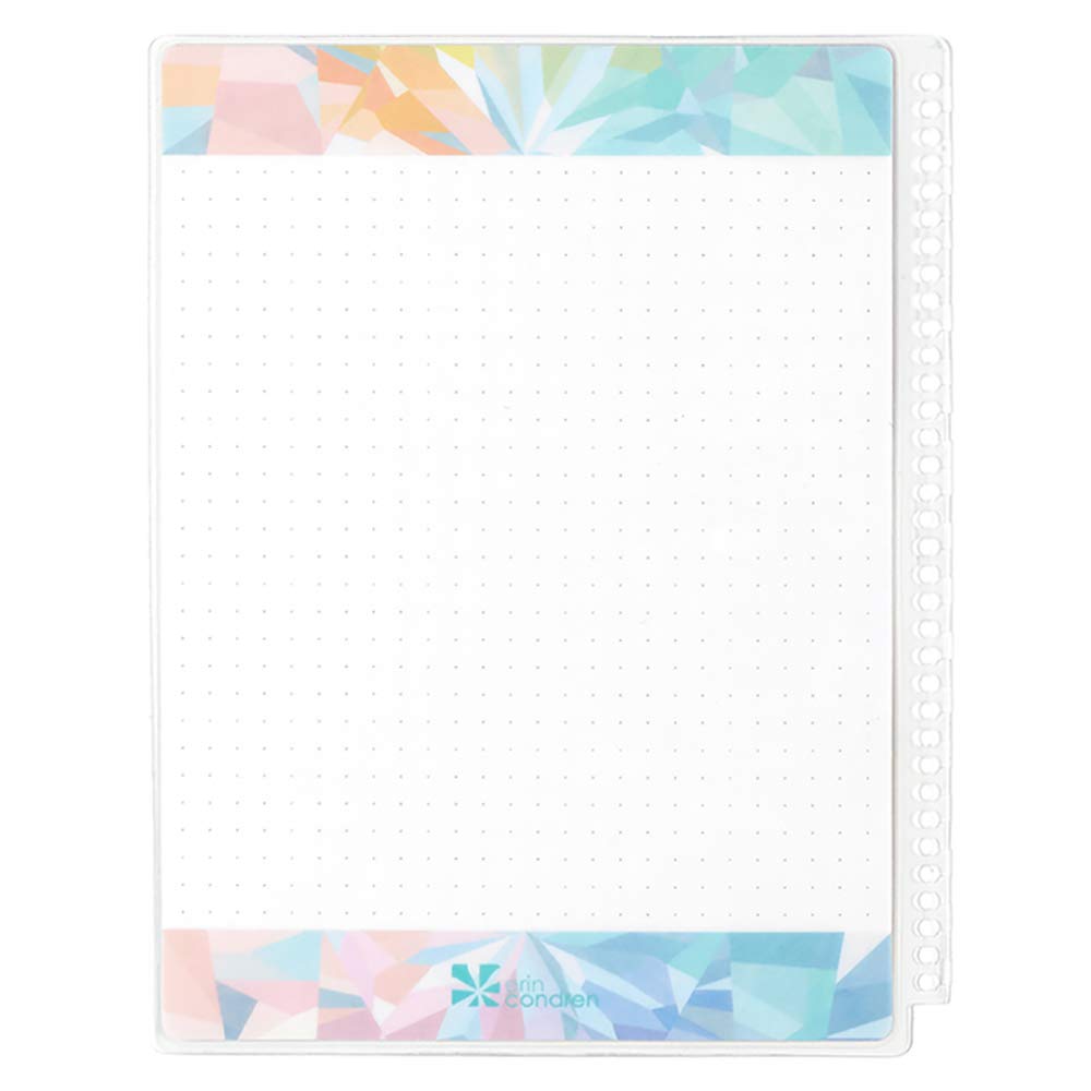 Erin Condren Designer Accessories Snap - in Wet Erase Dashboard for Checklists, to Do Lists, and Tasks. Laminated Reusable Whiteboard for Dry and Wet Erase Markers