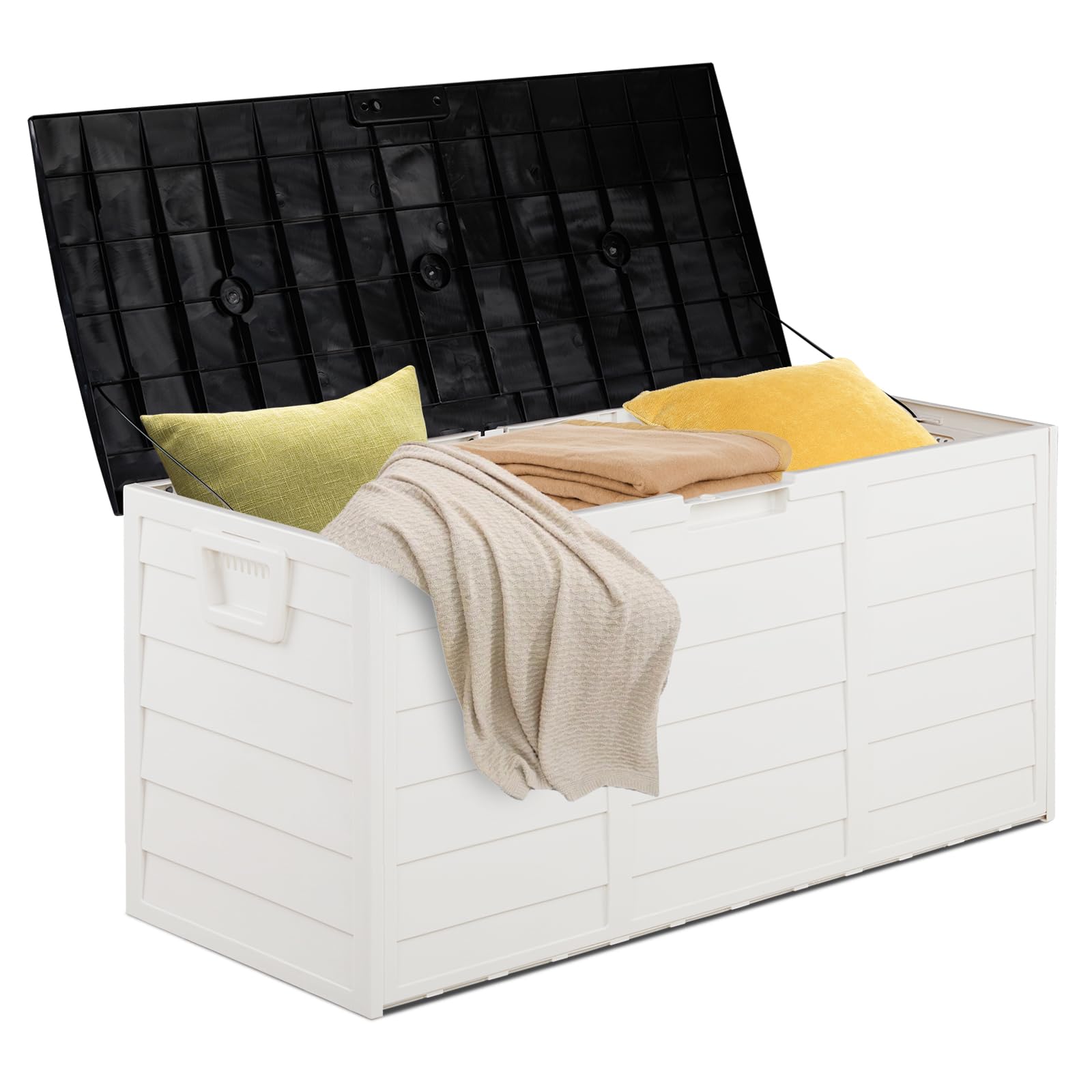 Outside Storage Box 75 Gallon Deck Boxes Outdoor waterproof Storage Container For Patio Cushions,Patio Furniture, Garden Tools