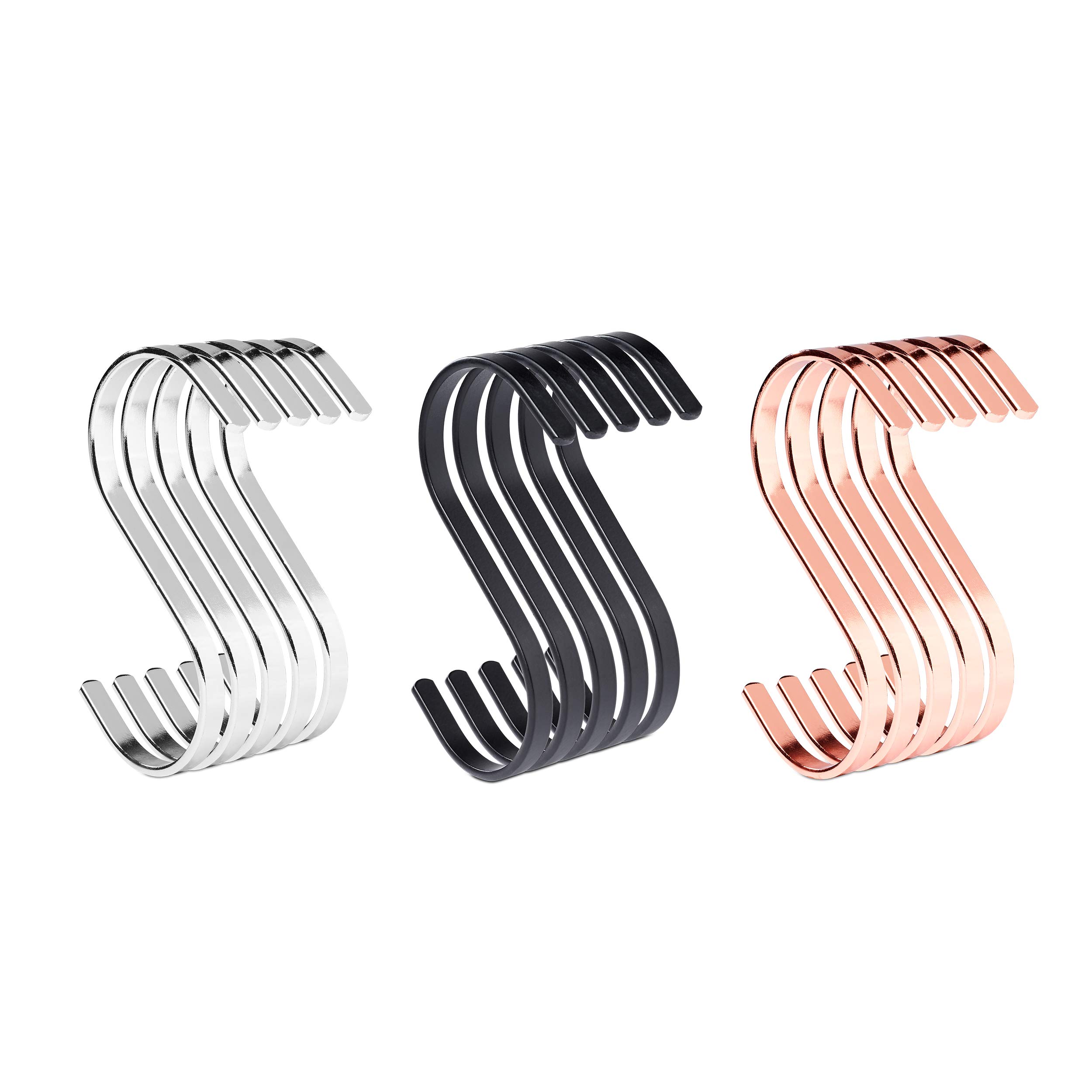 pamo Black s Hooks for Hanging Clothes - Set of 5 or 10-4.33" Large s Hooks Heavy Duty I Suitable as Clothes Rod Hooks, Hanging Hooks for pots, etc.