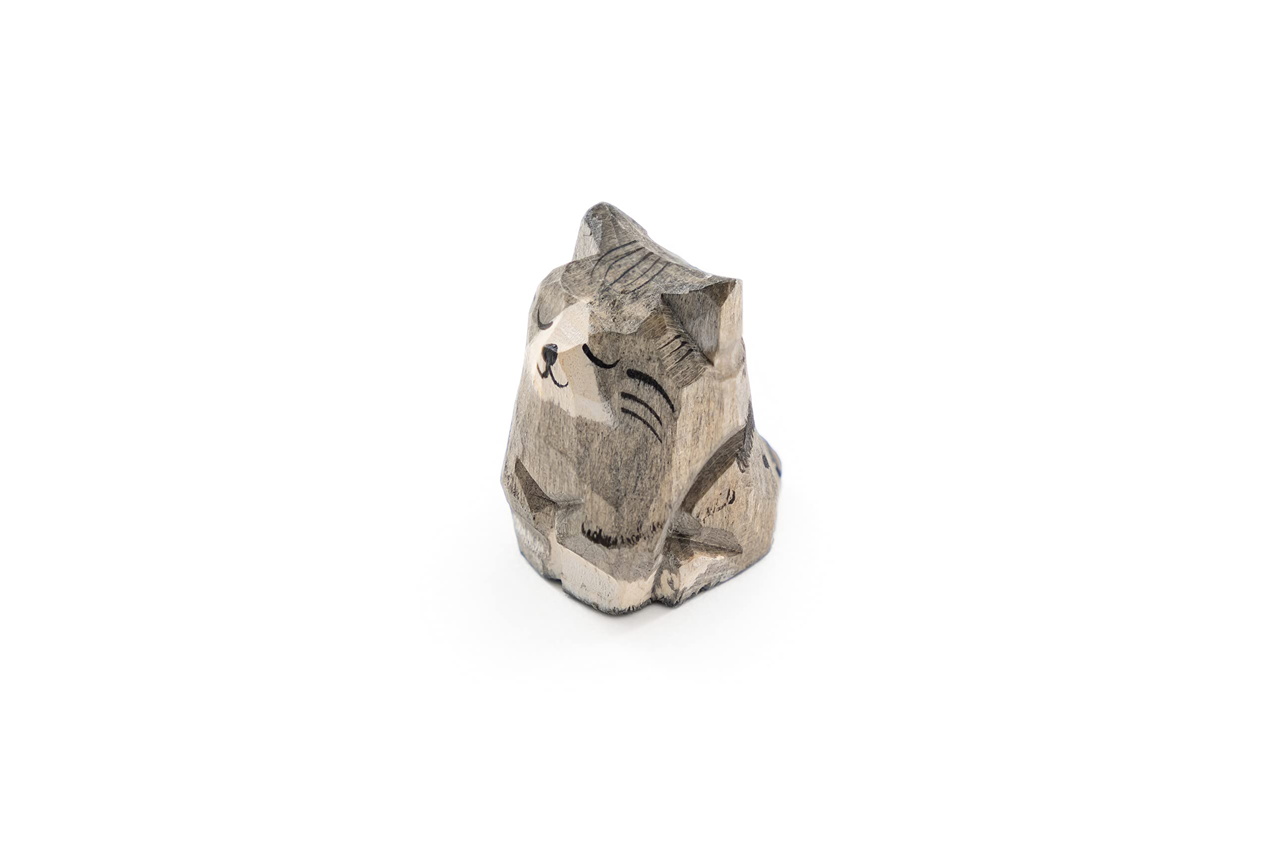 Islandoffer Wooden Carving Kitten Set (3 pcs)