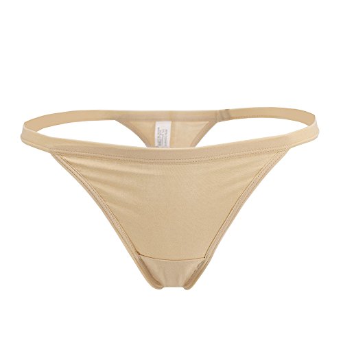 YOYI FASHION Women Cotton Low Rise Soft Breathable T-Back G-String Thong Panties 6 Packs US Size M/L