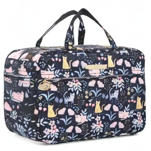 Lychii Hanging Toiletry Bag, Travel Makeup Organizer Cosmetic Case Unisex for Bathroom Shower, Large - Cat Printed