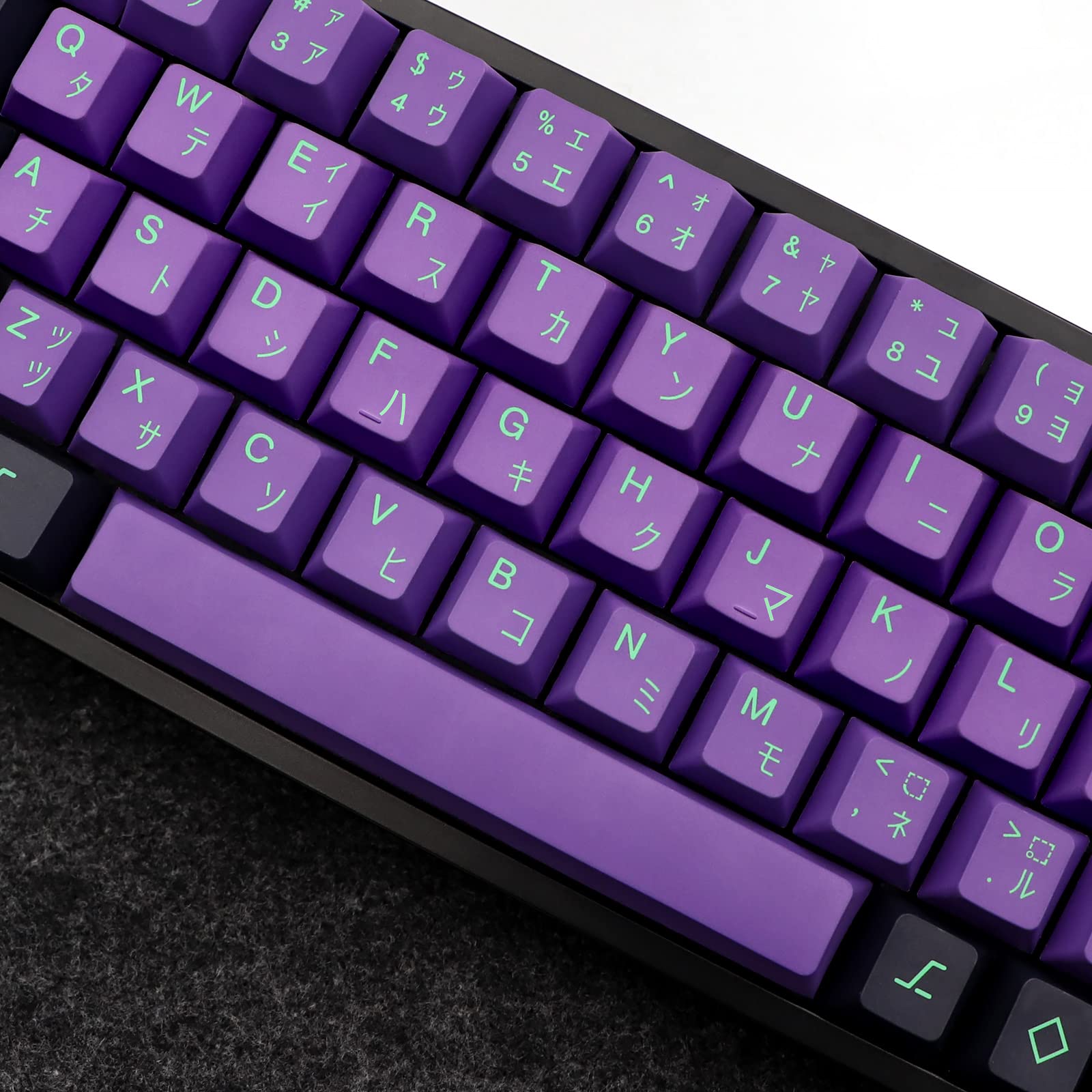 JSJT Japanese Keycap EVA-01 PBT Keycap 146 Keys Mecha Keycap Cherry Profile Dye Sublimation Evangelion Keycap Set for Cherry MX Switch Logitech G610 Corsair Strafe K70 Mechanical Gaming Keyboard
