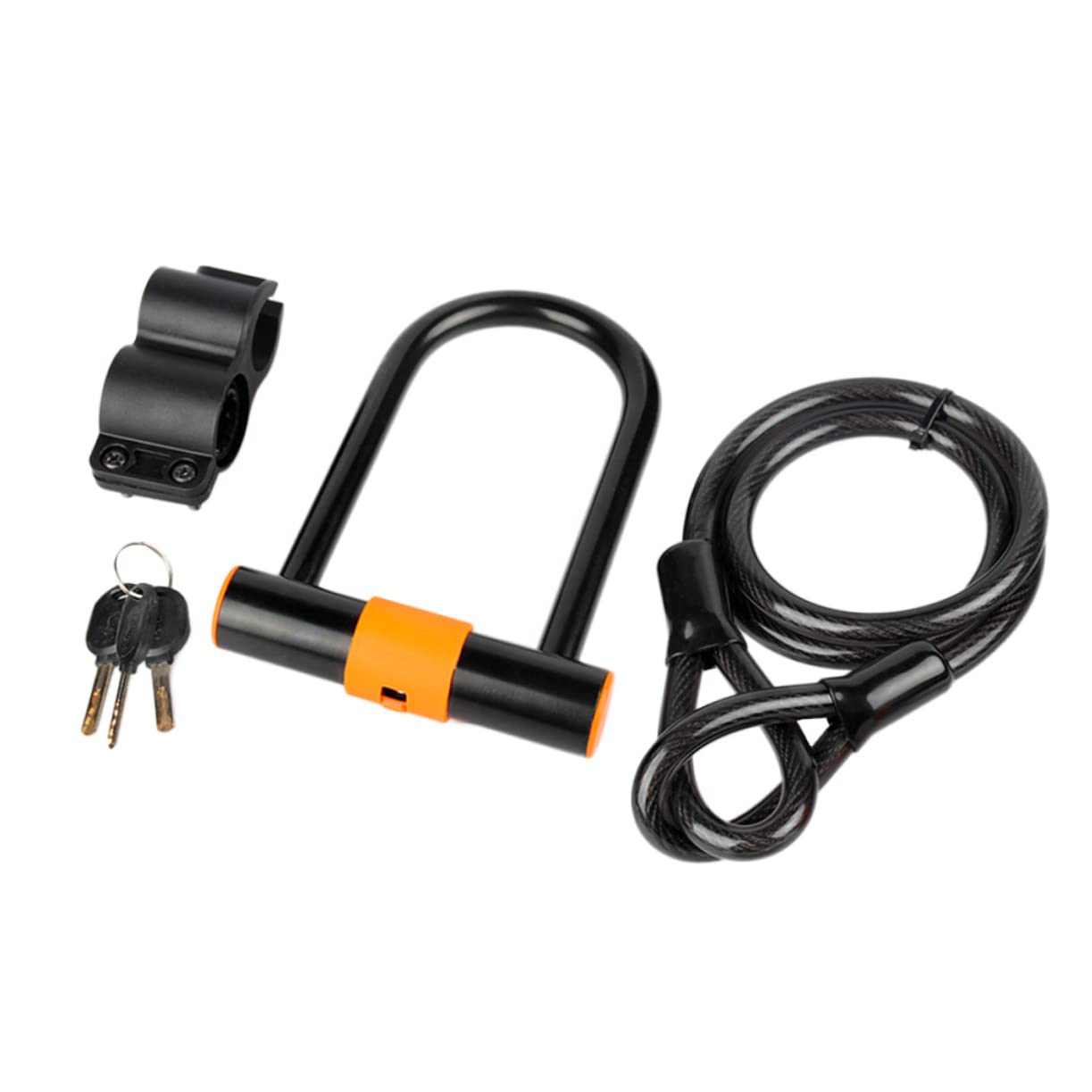 GAFOKI Bike U-Locks Bike Chain Lock Steel Cable Bar Lock Electric Car Lock Cable Lock Lock Light Weight Lock with Key Lock Chain Orange Motorcycle Key Locks Chain Lock Cable Locks
