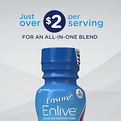 Ensure Enlive Meal Replacement Shake, 20g Protein, 350 Calories, Advanced Nutrition Protein Shake, Strawberry, 8 fl oz, 4 Bottles