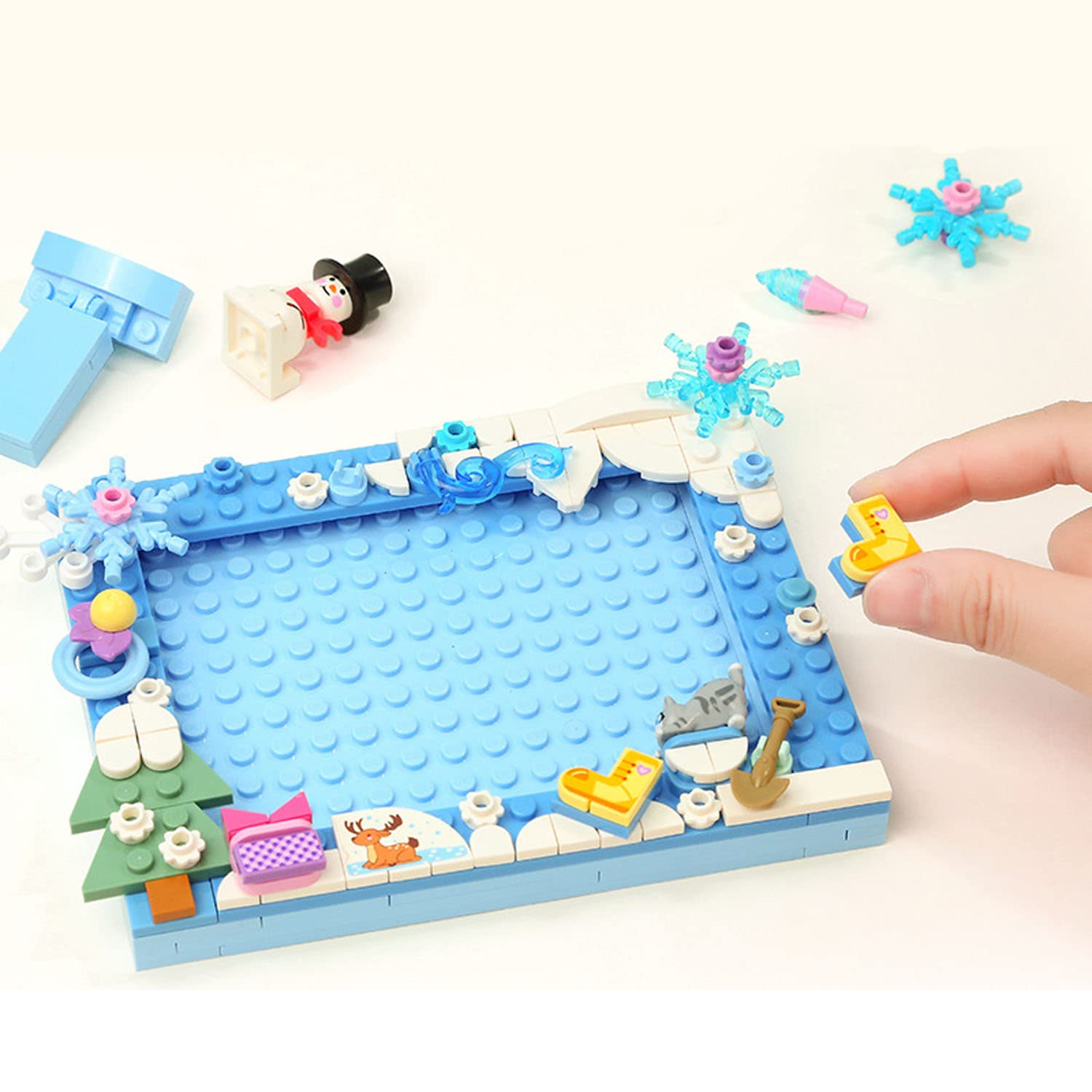 iixeal Creative Picture Frame Building Block Sets, DIY Creative Arts Craft Decorations Bricks Photo Frames for Kids, 251PCS (2 set/lot)