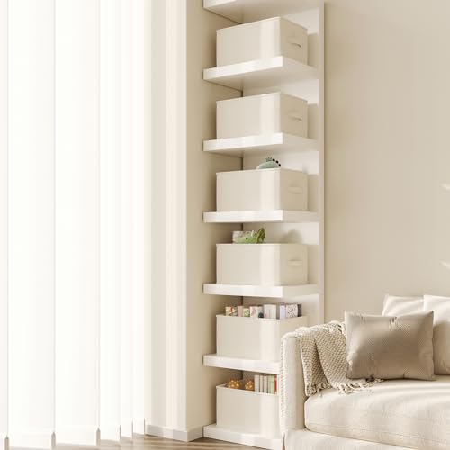 LayerSpace Storage Bins, Collapsible Storage Bins, 3 Pack Linen Fabric Storage Bins for Organization, Durable Storage Bins for Closet, Shelves, Clothes,Toys, 14.75" L*10.25" W*8" H, Beige