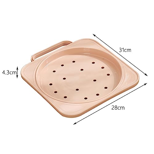 KLKCMS Flower Caddy Rolling Plant Stand with Wheels Strong Multipurpose Universal Casters Tray, Indoor Outdoor Plant Stand Movable Tray for Home, Pink S