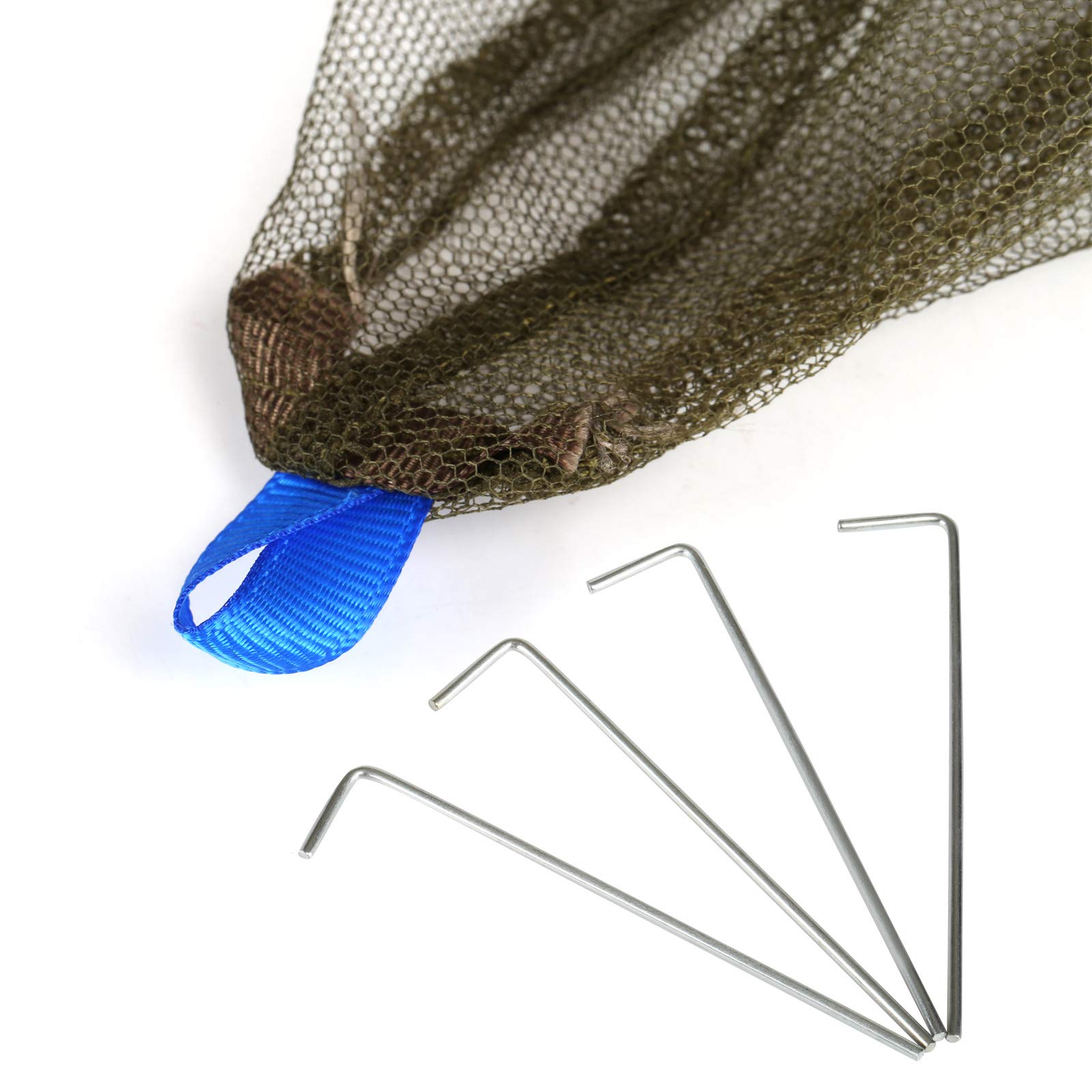 GWHOLE Camping Mosquito Net Canopy, Bug Net for Camping Bed, Tent Pegs Attached,Compact and Ultra-Light