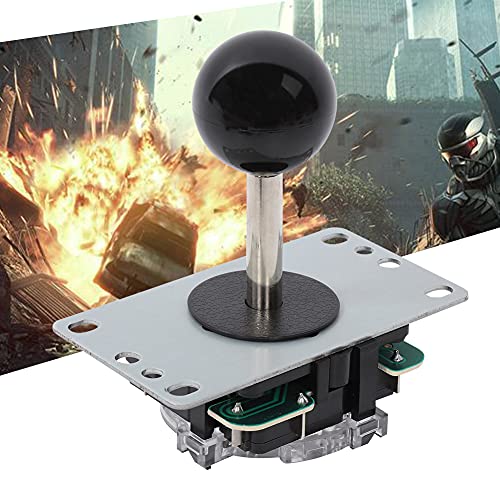 KOSDFOGE CY-822A DIY Arcade Game Button and Joystick Single Rocker Set for Raspberry Pi PC Game Machine, for Arcade Game, Fighting Game, etc.(Black)