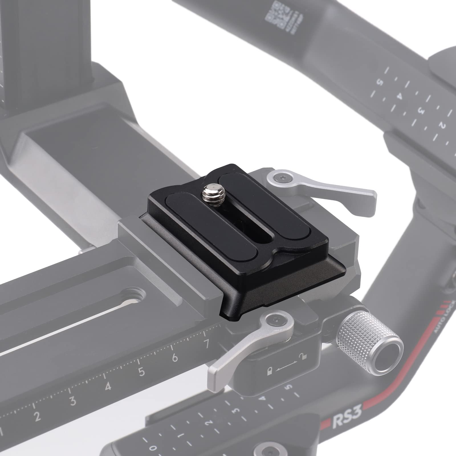 FocusFoto Upper Quick Release Baseplate QR Plate for DJI Ronin RS2 RSC2 RS3 Pro Gimbal Stabilizer Arca-Swiss Standard Camera Tripod Ballhead (Standard Version)