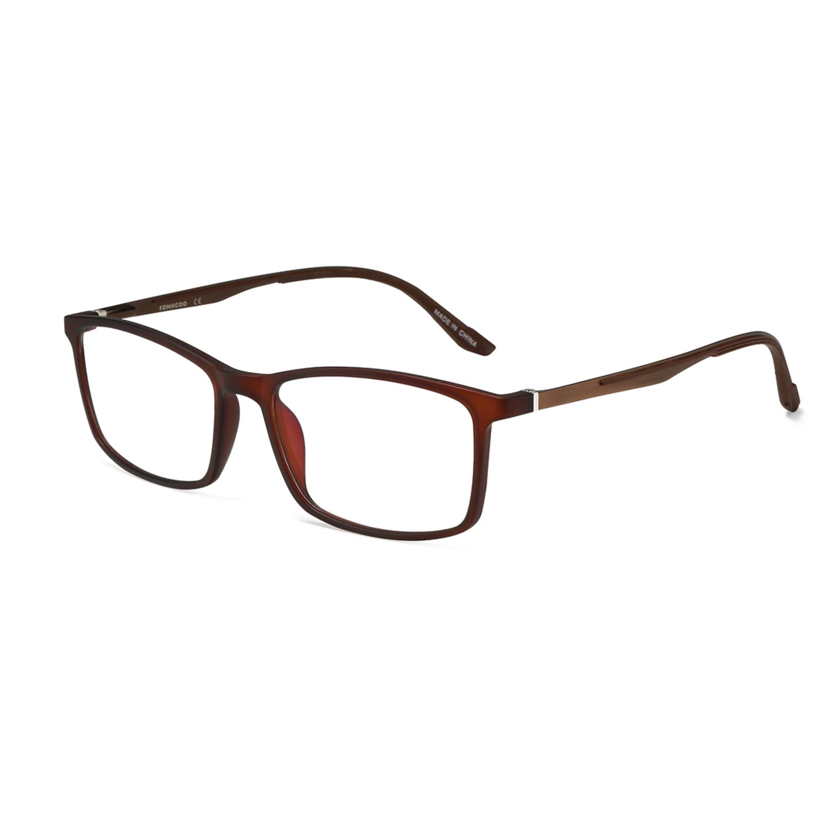FONHCOO Blue Light Blocking Glasses Anti Blue Ray Computer Game Eyeglasses Lightweight Anti-Glare, Anti Eye Fatigue (Black, Rectangular) (Red)