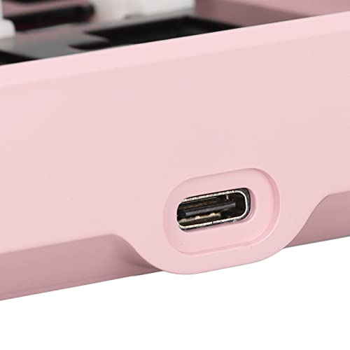 Naroote Modular Mechanical Gaming Keyboard, Wide Compatibility 61 Keys Mechanical Keyboard DIY Kit with ABS Shell RGB (Pink)