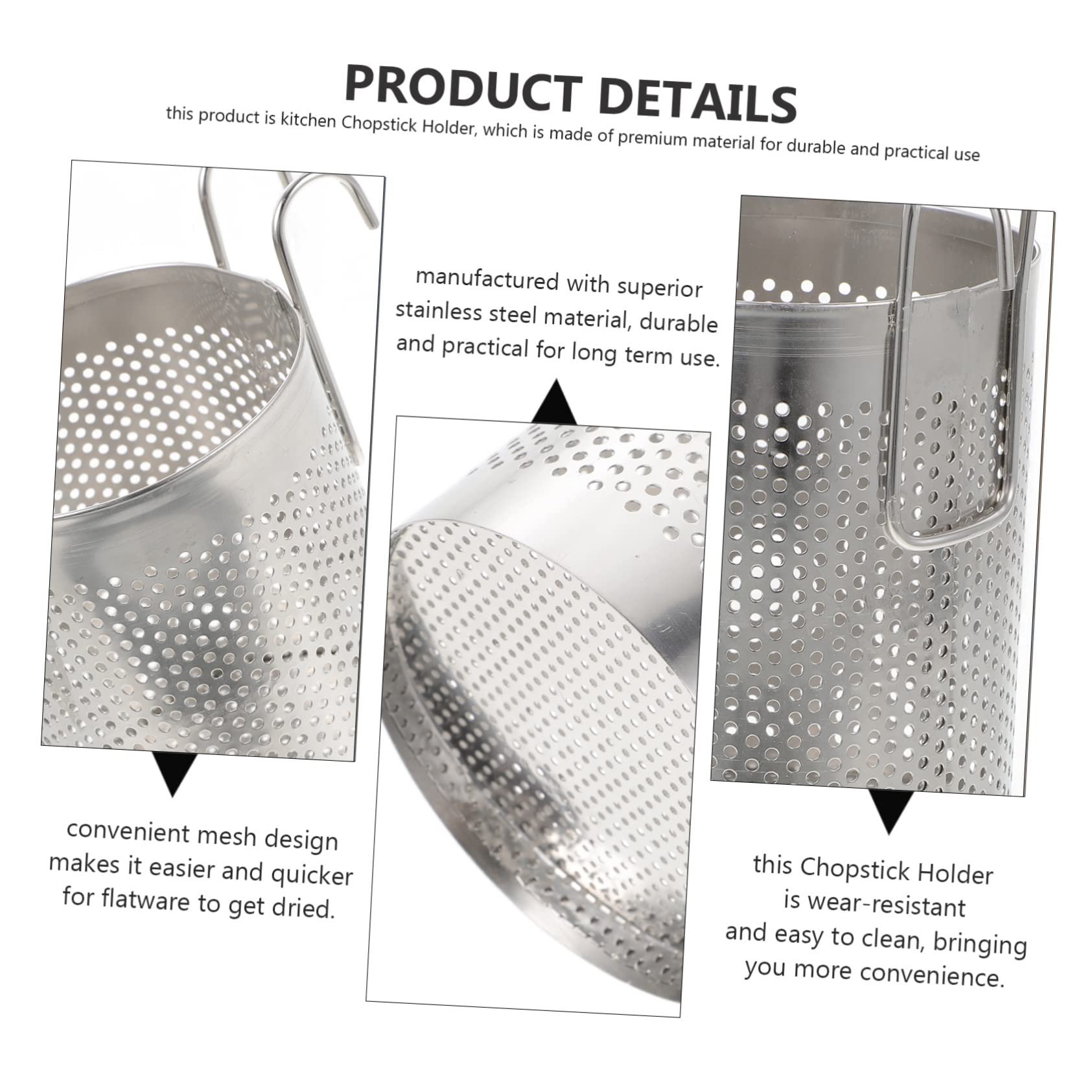 HAKIDZEL Stainless Steel Chopstick Holder Kitchen Cutlery Holder Flatware Hanging Rack Countertop Flatware Organizer Forks Silverware Hanging Drying Rack Stainless Steel Spoons Kitchen Tool