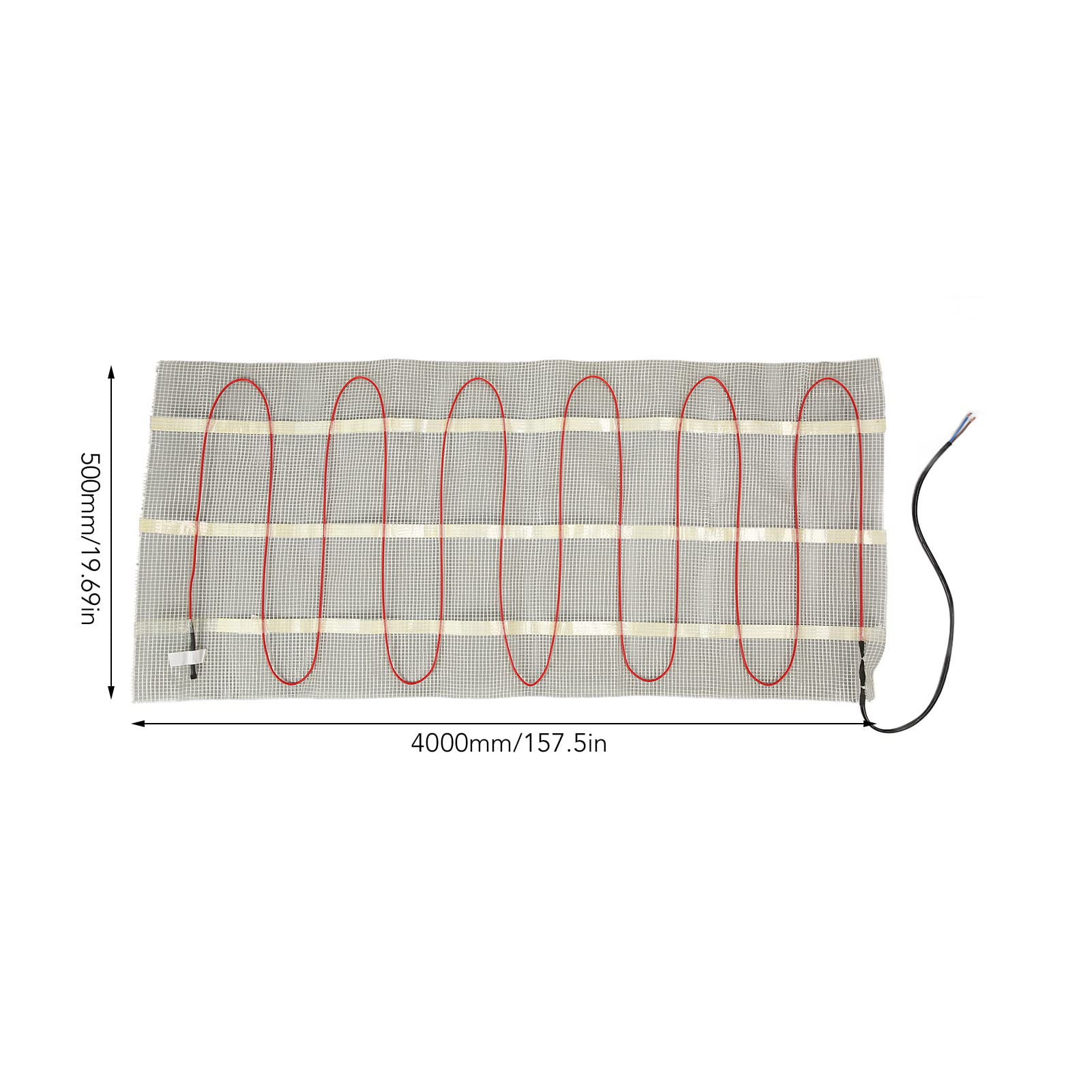 Electric Floor Heating Mat Self Adhesive Mesh Floor Heating Pad 240W Easy to Install High Efficiency Operation for Tiles (100-120V)