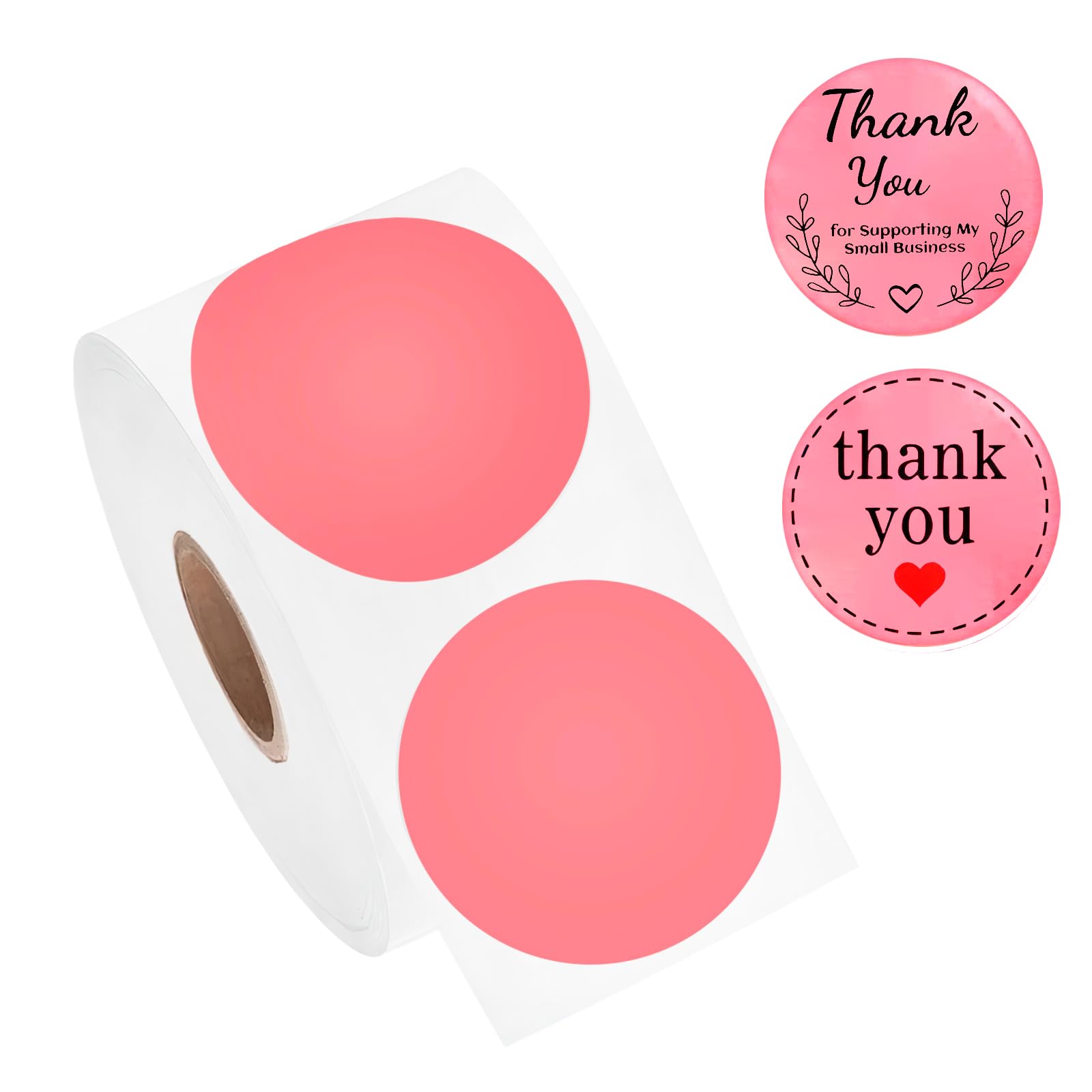 Fodofodo 2inch Circle Thermal Sticker Labels,Thermal Printer Stickers,Self Adhesive Round Direct Thermal Labels,Circle Stickers for DIY Logo Design,Name Tag,Inventory,Barcodes,400PCS(Pink)