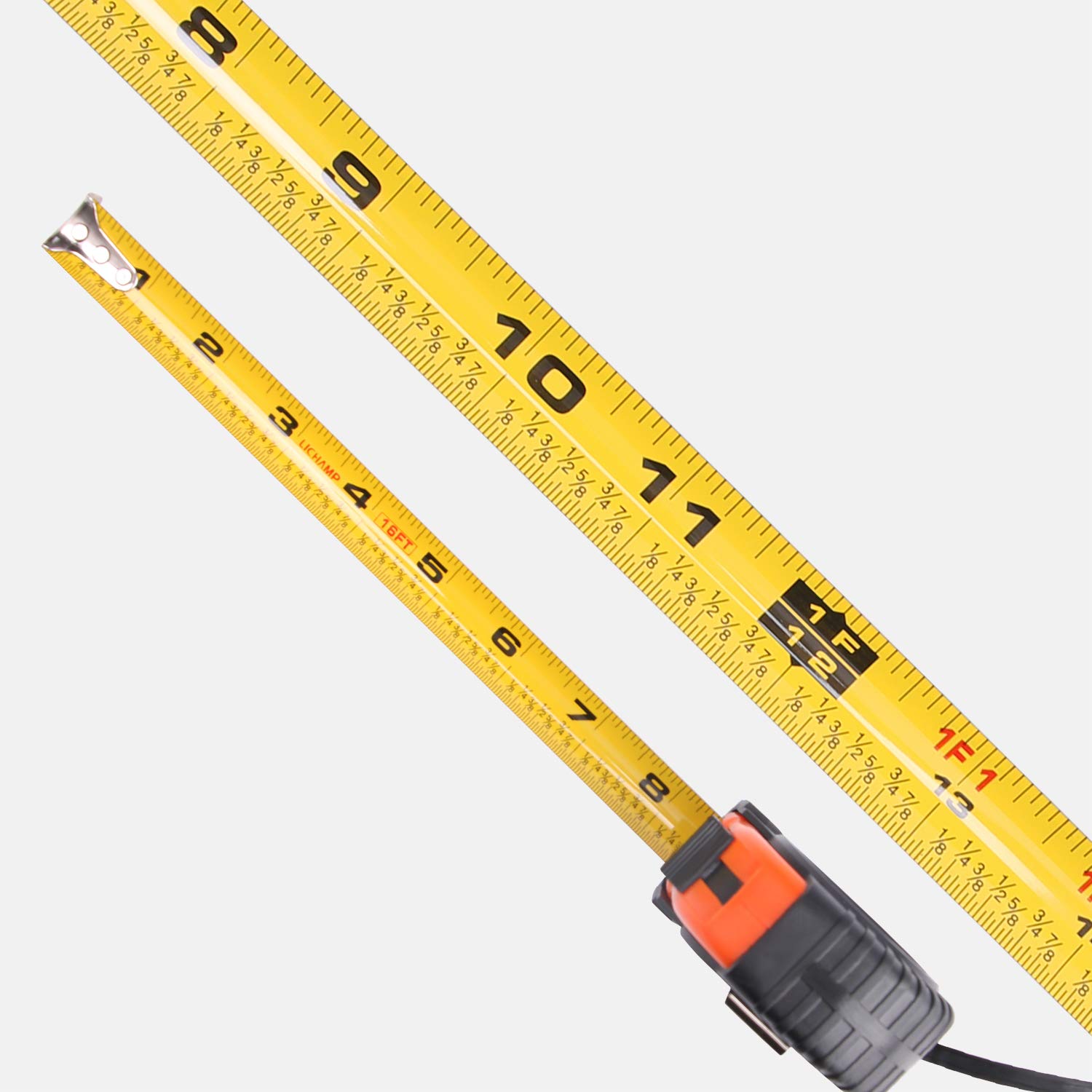 LICHAMP Tape Measure 16 ft, 6 Pack Bulk Easy Read Measuring Tape Retractable with Fractions 1/8, Measurement Tape 16-Foot by 3/4-Inch