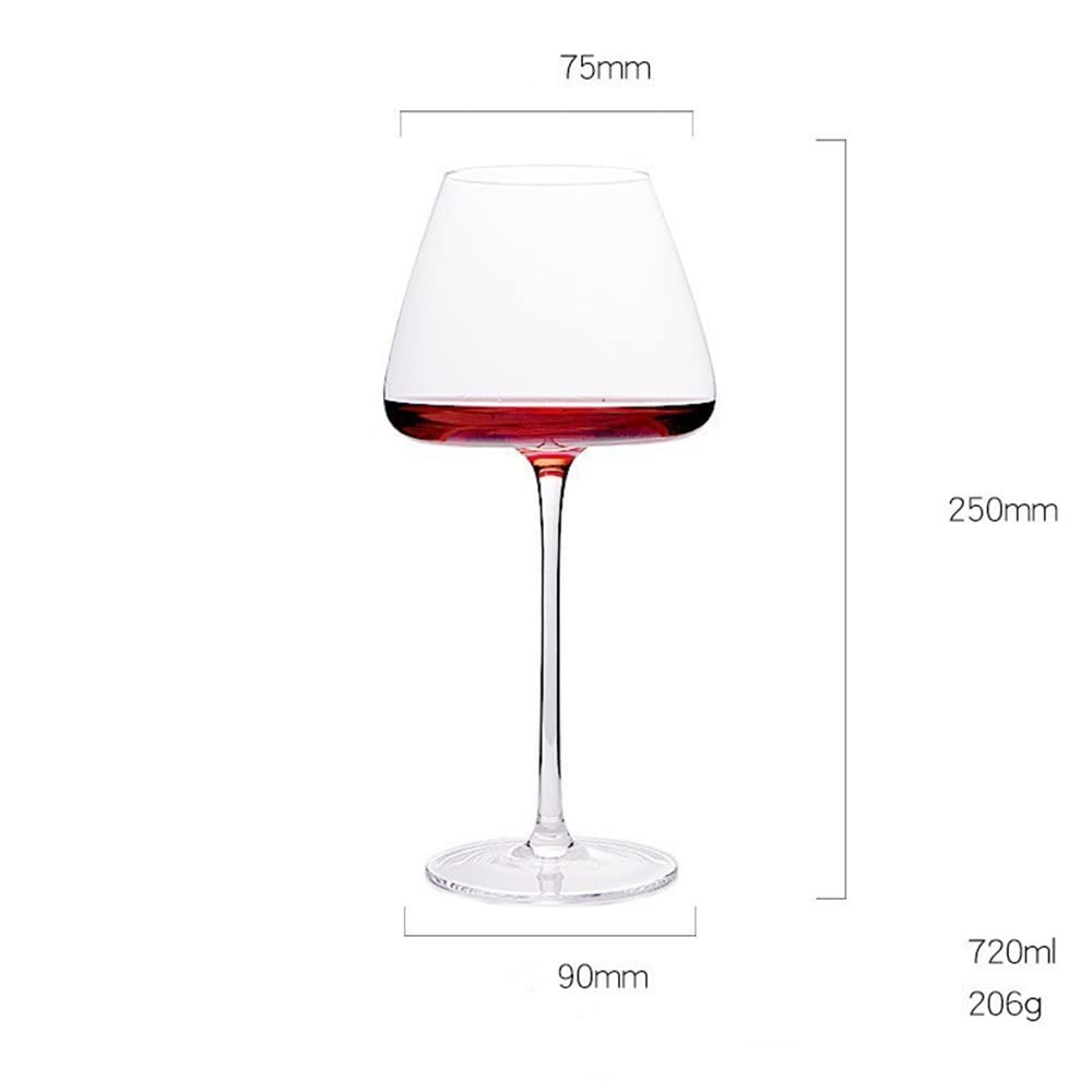HALAWAKA Lead-Free Crystal Concave Bottom Red Wine Glasses Goblet(2PC - Black Bow Tie Crystal Wine Glass Champagne Glasses Bordeaux Cocktail Glass Cup