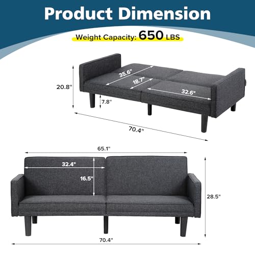 LCOZPG L-Shaped Sectional Sofa, Large, Black