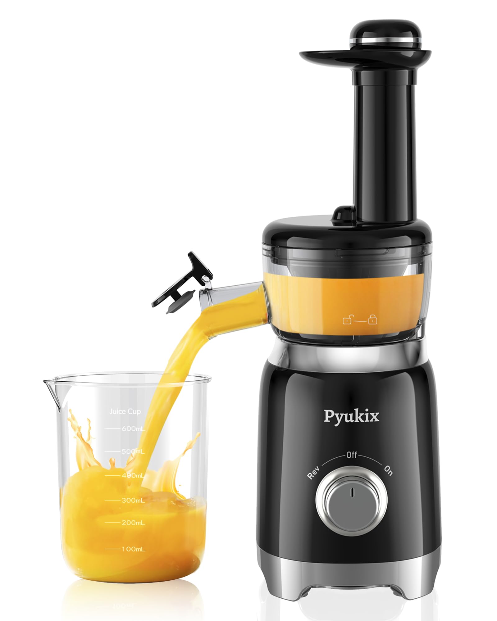 Juicer Machines, Cold Press Masticating Juice Extractor with 30% higher juice yield, Quiet Motor and Reverse Function, Dishwasher Safe, Compact design