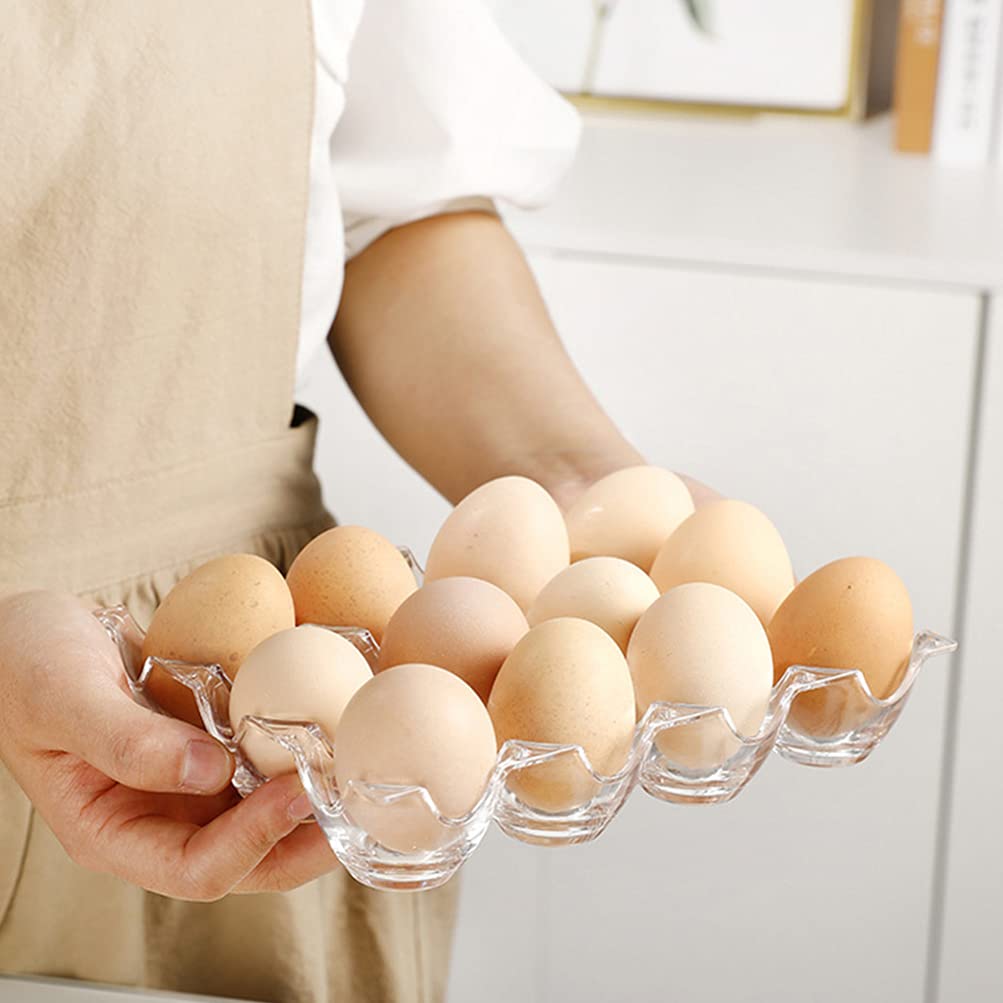 Hemoton 1pc Box Acrylic Egg Tray Kitchen Egg Holder Tray Eggs Storage Container Storage Drawers Egg Holder for Fridge Portable Refrigerator Egg Dispenser for Refrigerator Filler Household