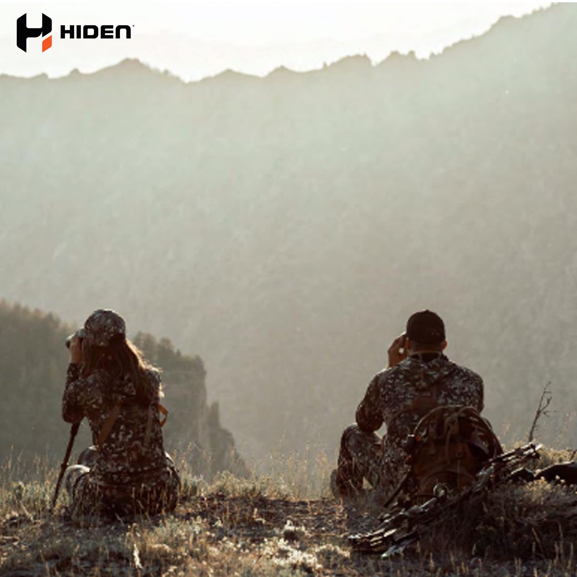 HIDEN Quick Dry Camo Long Sleeve Shirt Men, Black/Backwoods Exile (Forest) Camo