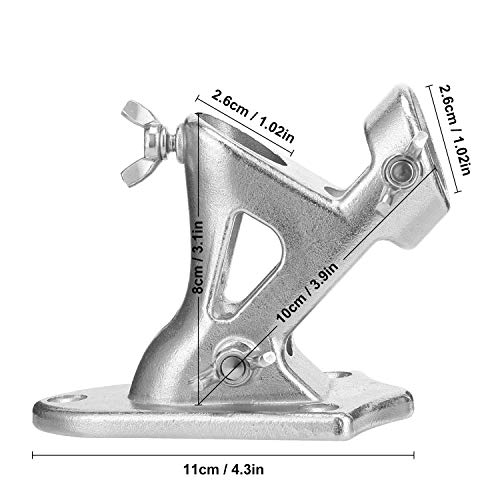 LOMETY Stainless Steel Heavy Duty Flag Pole Holder,Wall Mount House & Estate Flag Pole Bracket, Flag Pole mounting Bracket 2 Positions for 1“ Flag Pole (Silver)