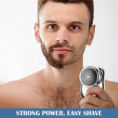 Mini-Shaver, Portable Electric Shaver, Mini Electric Razor Shavers for Men, Rechargeable Shaver Easy One-Button Use Suitable for Home,Car,Travel