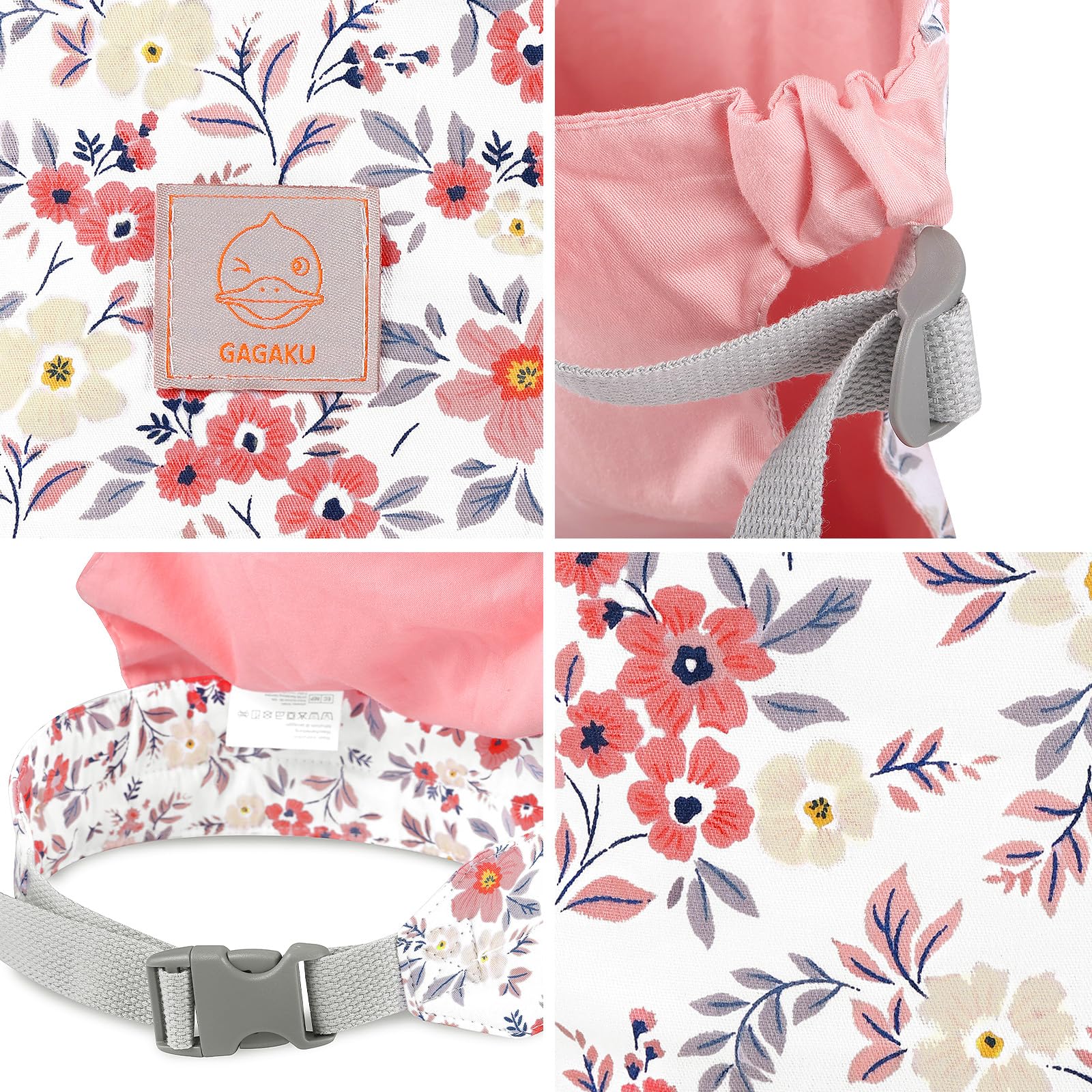 GAGAKU Dolls Carrier Front and Back Soft Cotton for Baby Girls Over 36 Months, Cute Pattern
