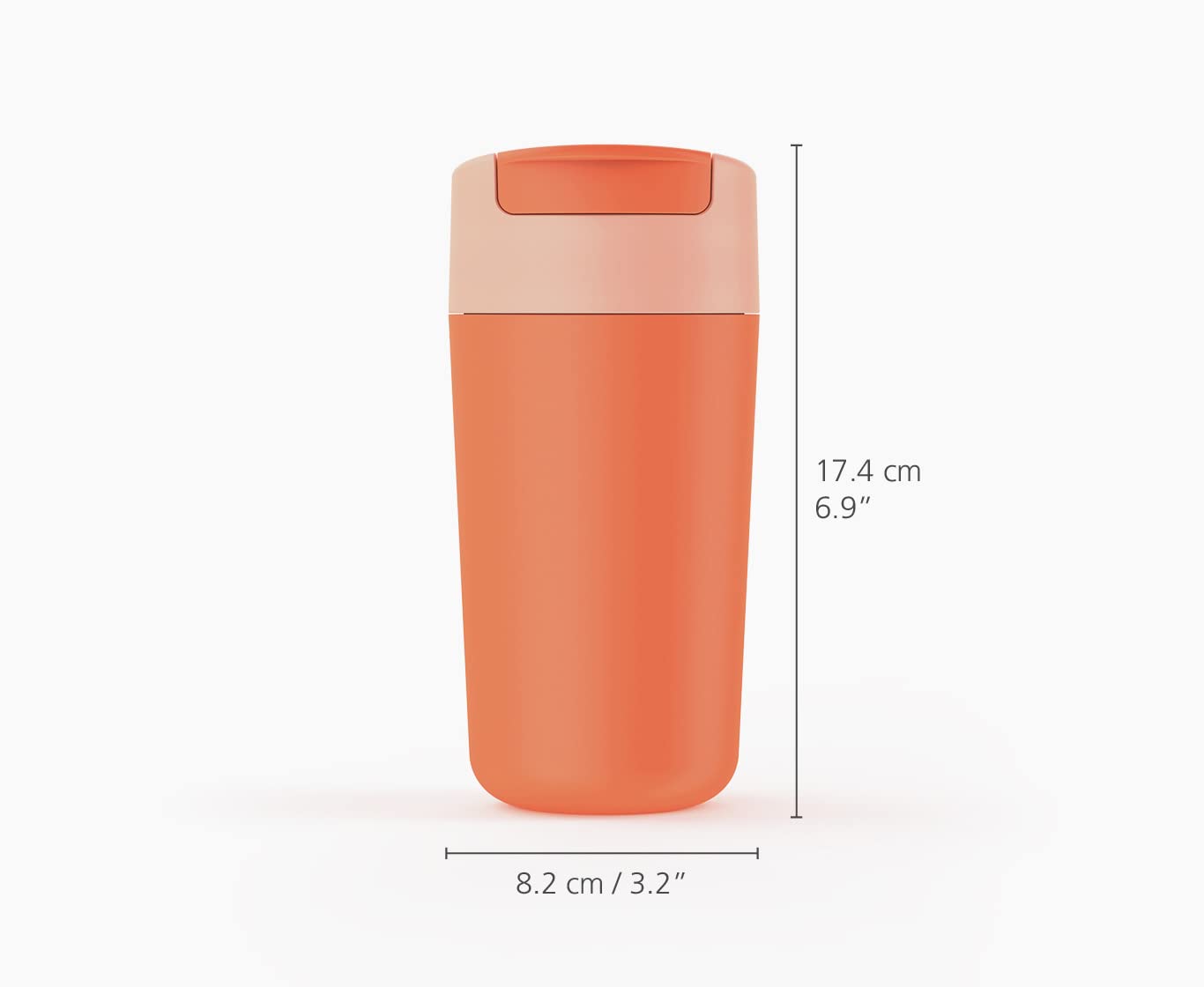 Joseph Joseph Sipp Travel Mug with Flip-top Cap - 454 ml (16 fl. oz) - Coral