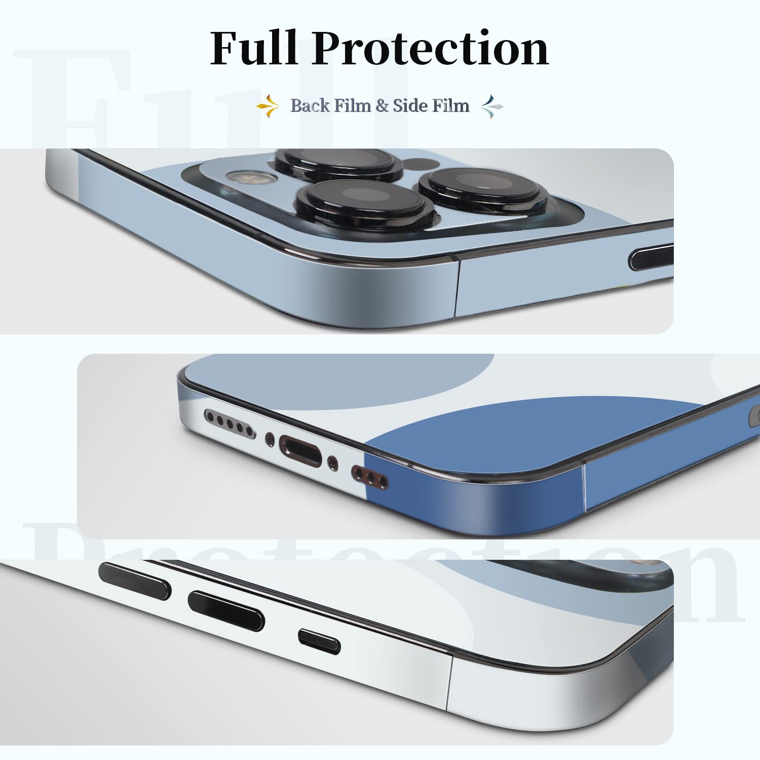 IMMOENUC Compatible with New Released iPhone 14 Skin Sticker,Ultra Thin 5-pcs Full Protection Skin Wrap for iPhone 14