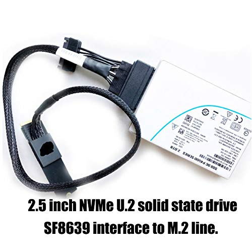 Jopwkuin M.2 Cable, SF 8639 Cable Various Devices Applicable Simple Installation No Power Supply Easily Upgrade Servers for Computer for Servers to NVMe SSD Drives